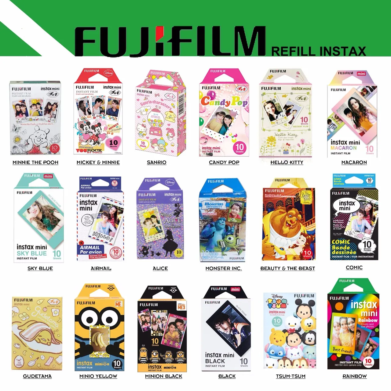 Fujifilm Refill Instax Mini Film Motif Campur - 30 lembar | Kamera ...