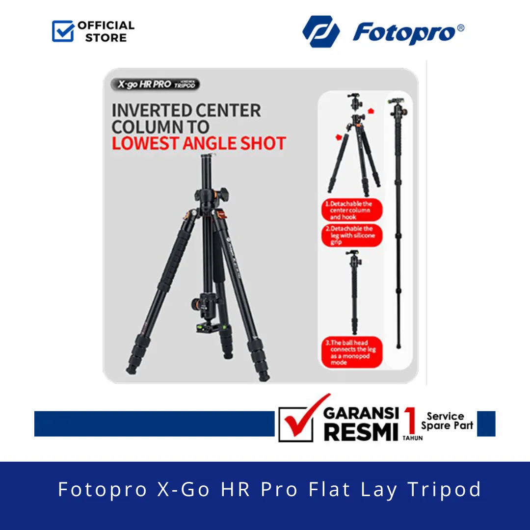 Fotopro X-Go HR Pro Tripod Flat Lay | Tripod dan Monopod | Tas Kamera ...